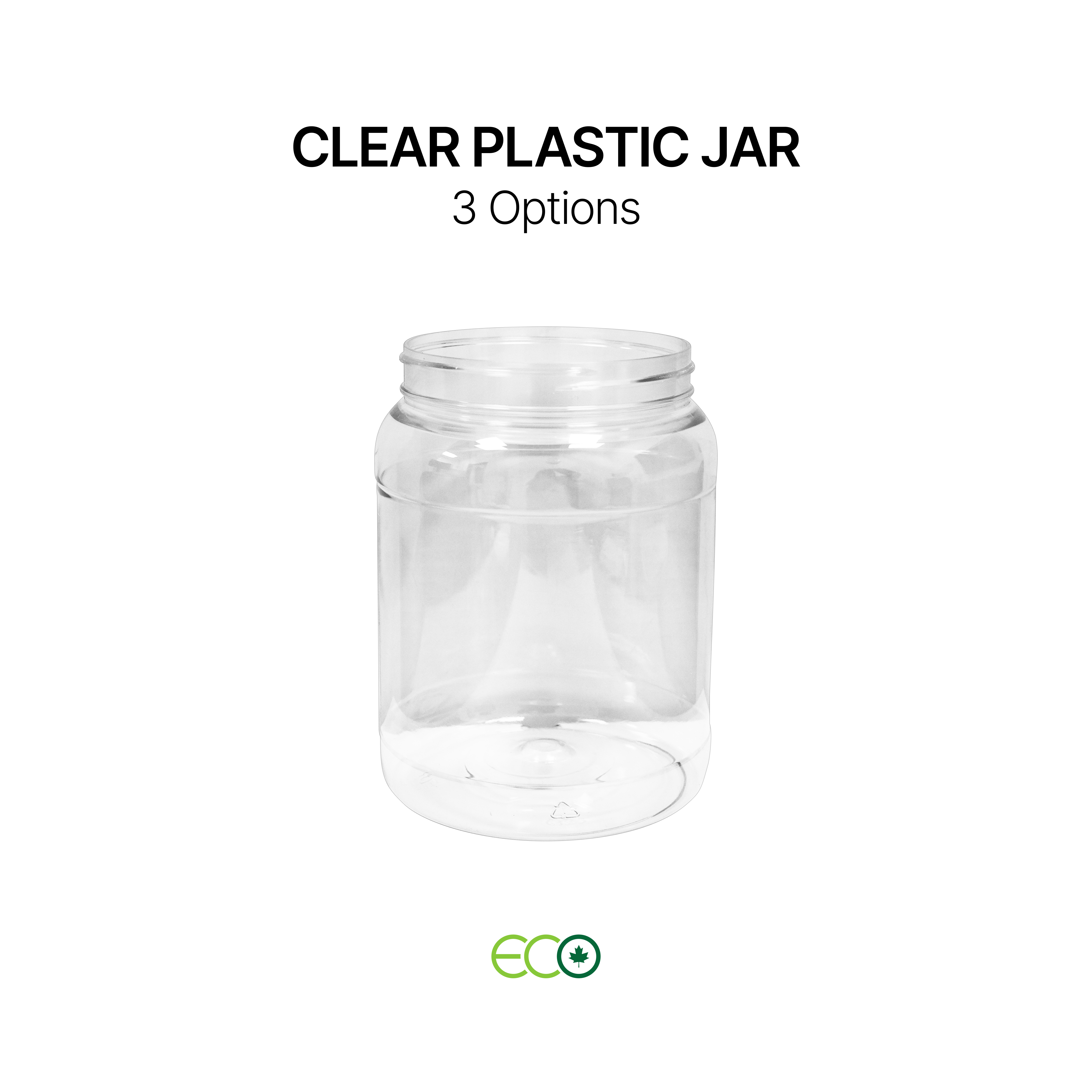 Clear Plastic Jar (0.5L / 1L / 2L) – Ecopac Canada